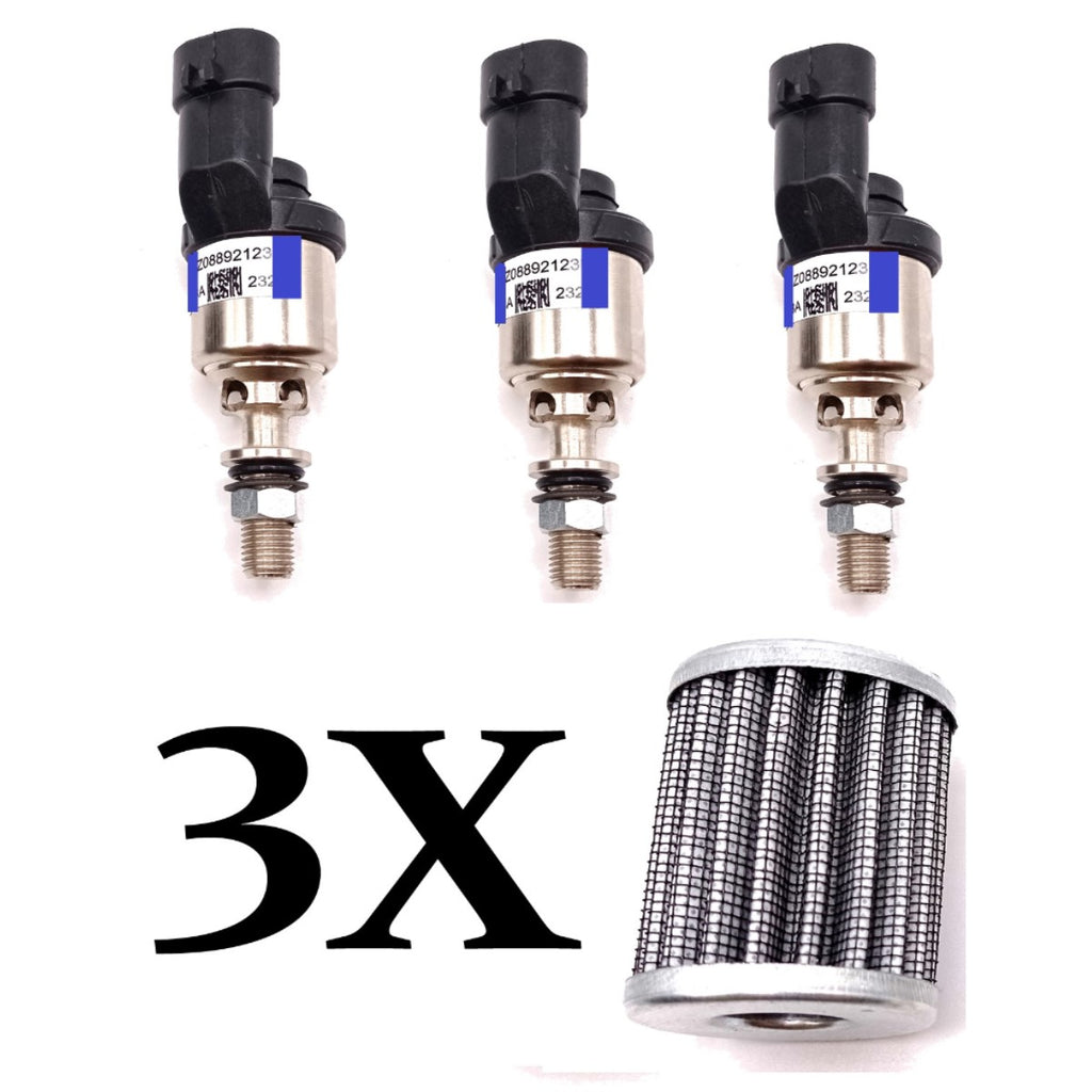 3 X BRC MTM Type set Blue LPG Injectors old Screw Model + VAPOUR FILTE ...