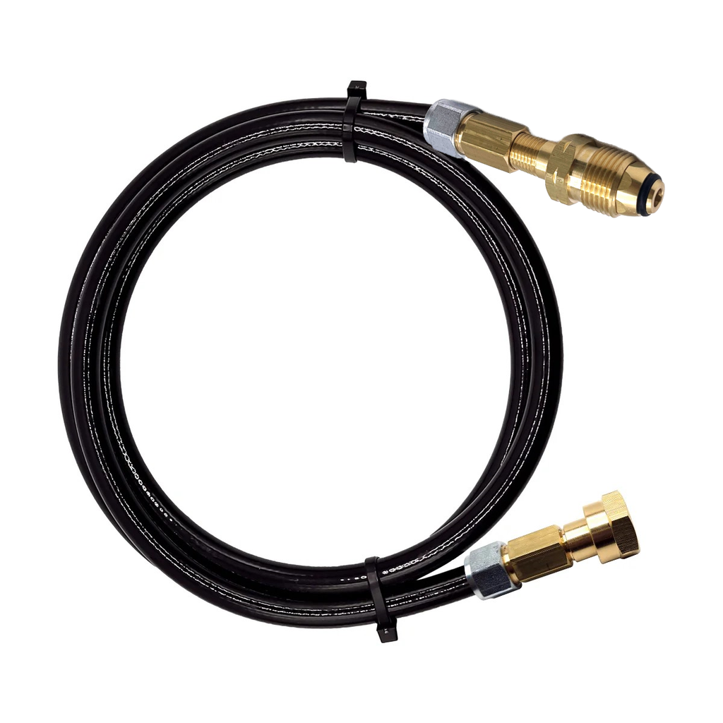 Pigtail to connect propane gas bottle to motorhome, caravan pressure r ...