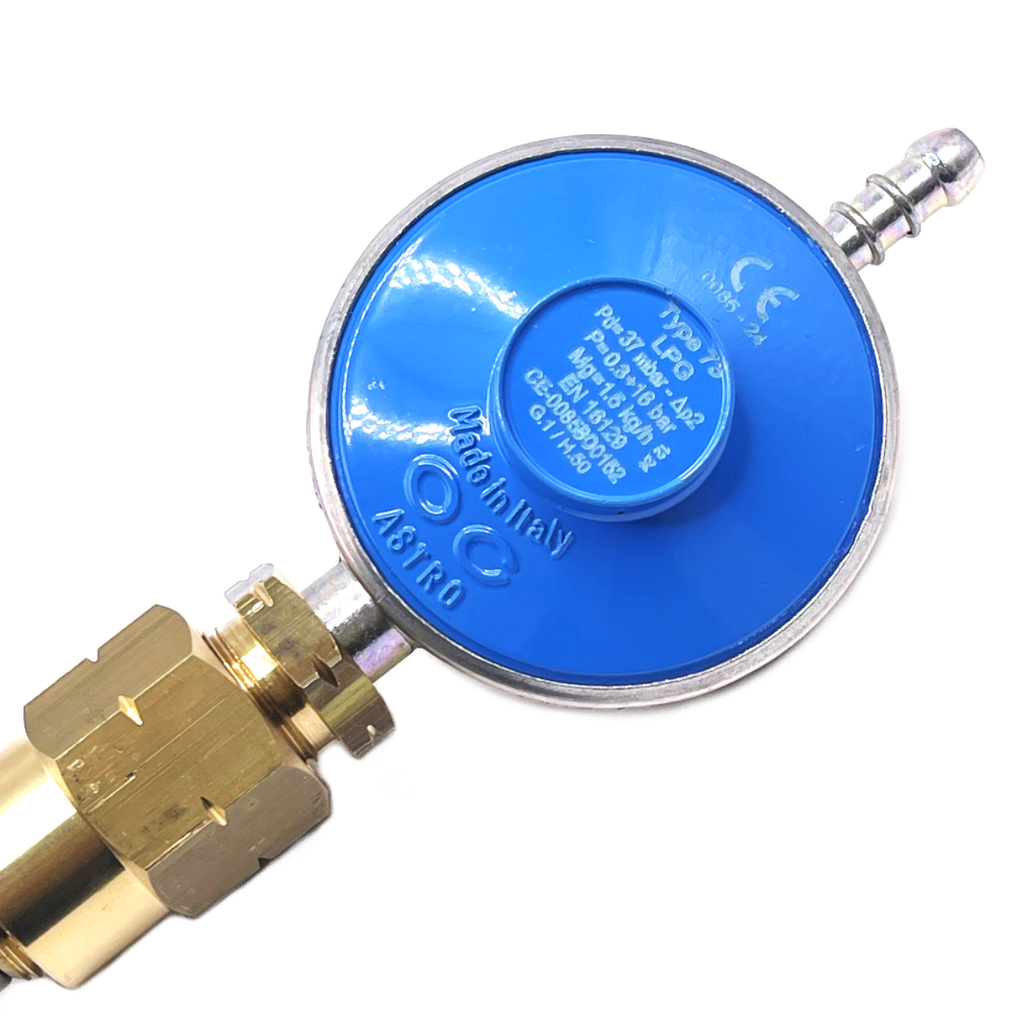 20mm Clip On Gas Cylinder Adapter Set with 37Mbar Gas Regulator and Nu ...