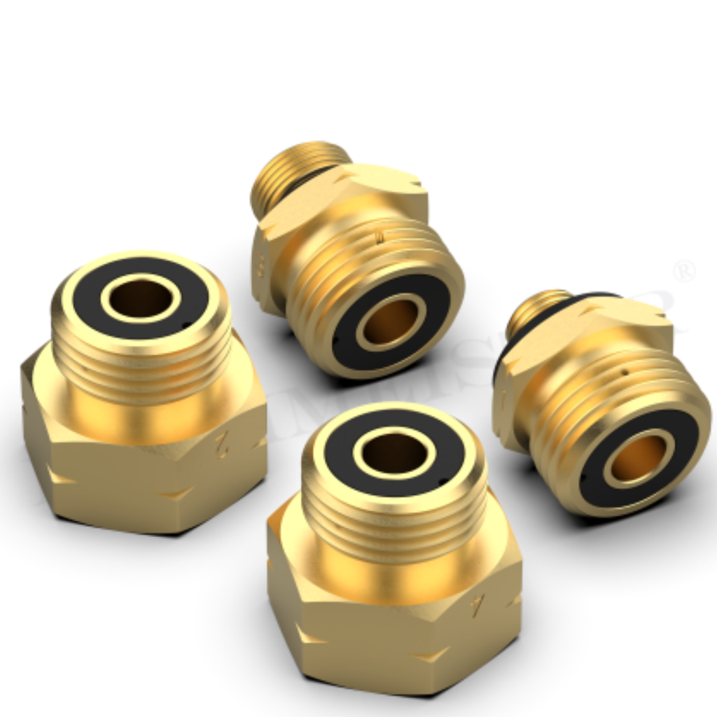 LPG Gas Bottle Adapter Set of 4 For Europe Filling Set For German Pres ...