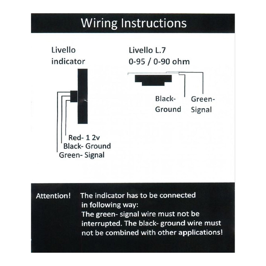 Livello L.9 LED Gas Level Indicator with On and Off Button for 0-90 an ...