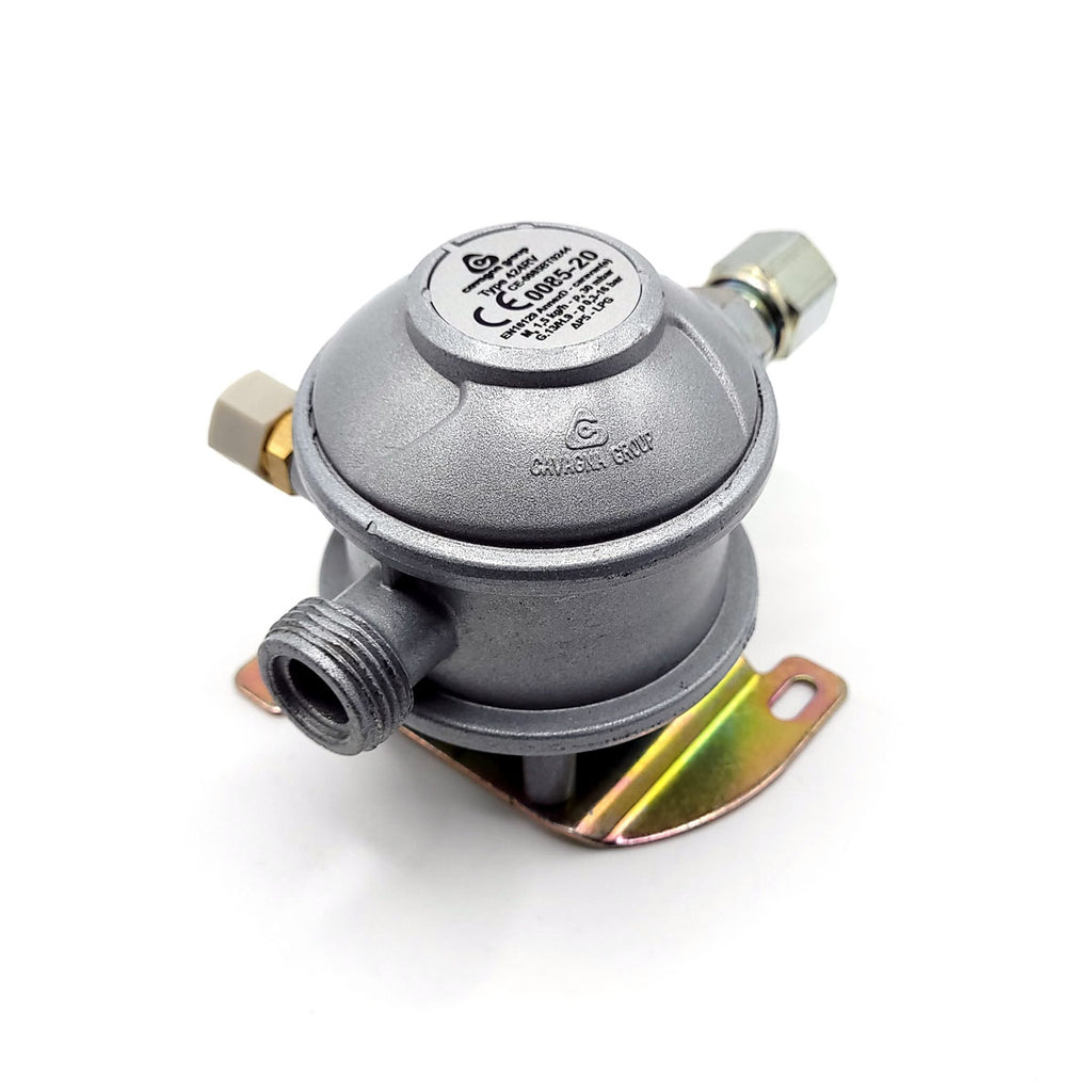RV LPG Caravan Motorhome Gas Regulator Bulkhead 30mbar with 8mm 180 De ...