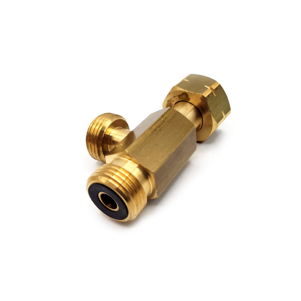 LPG GPL European Gas Bottle Adapter LKF Female 21.8mm Inlet to Two 21 ...